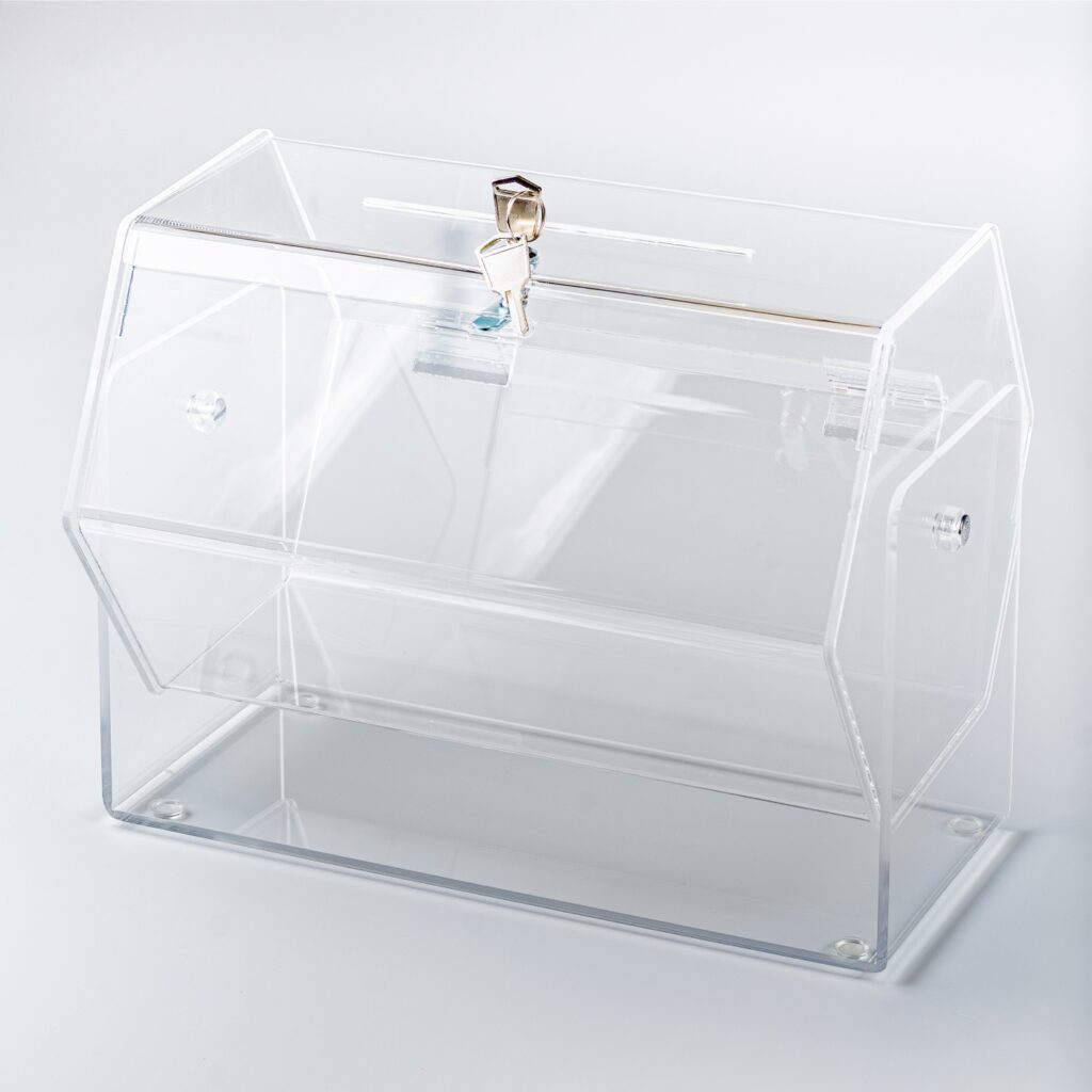 Tómbola de acrílico pequeña – urna para sorteos y rifas - Megacril ...