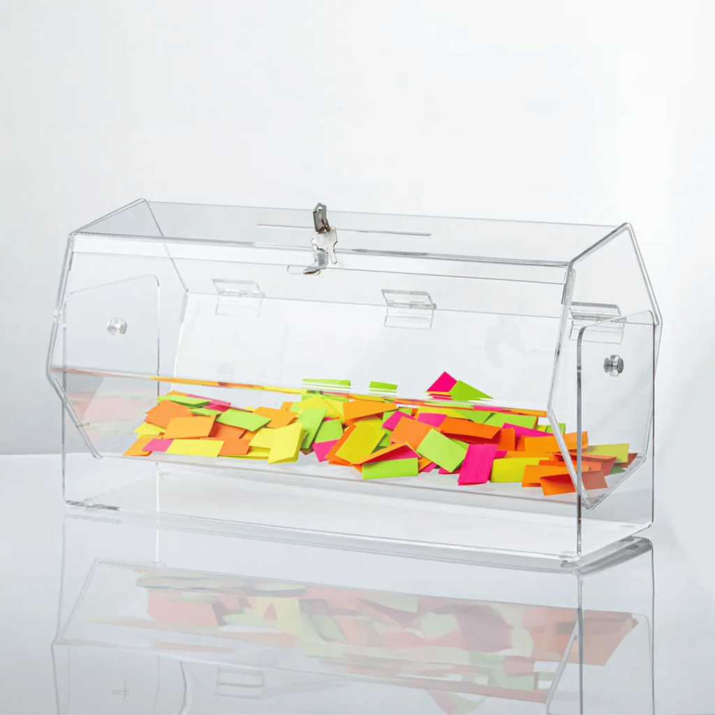 Tómbola De Acrílico 30 X 40 Cms – Urna Para Sorteos Y Rifas - Megacril ...